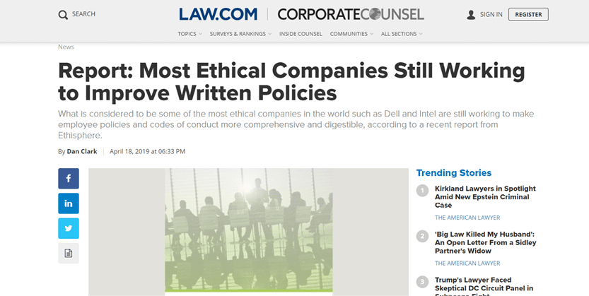 Ethisphere® Institute | Good. Smart. Business. Profit.® – Ethisphere is the Global Leader in ...